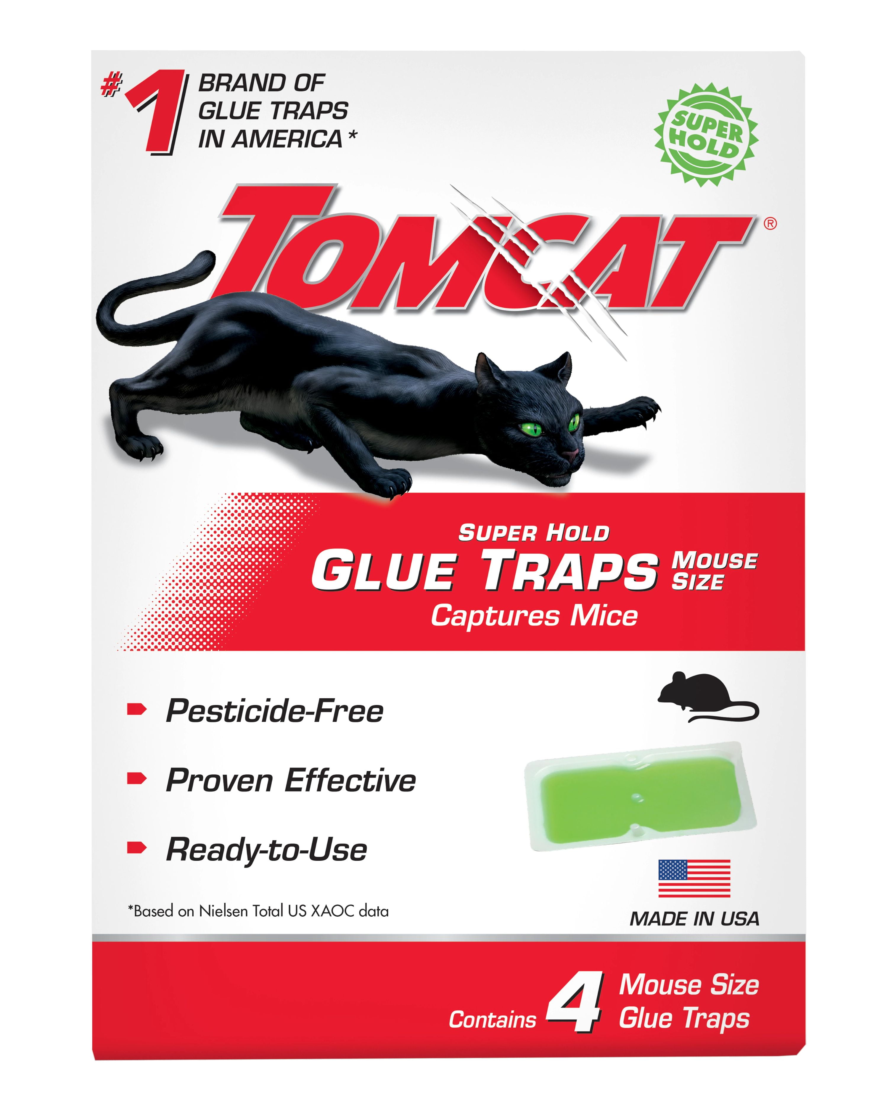 Tomcat Super Hold Glue Traps Mouse Size, Ready-To-Use, 4 Traps ...