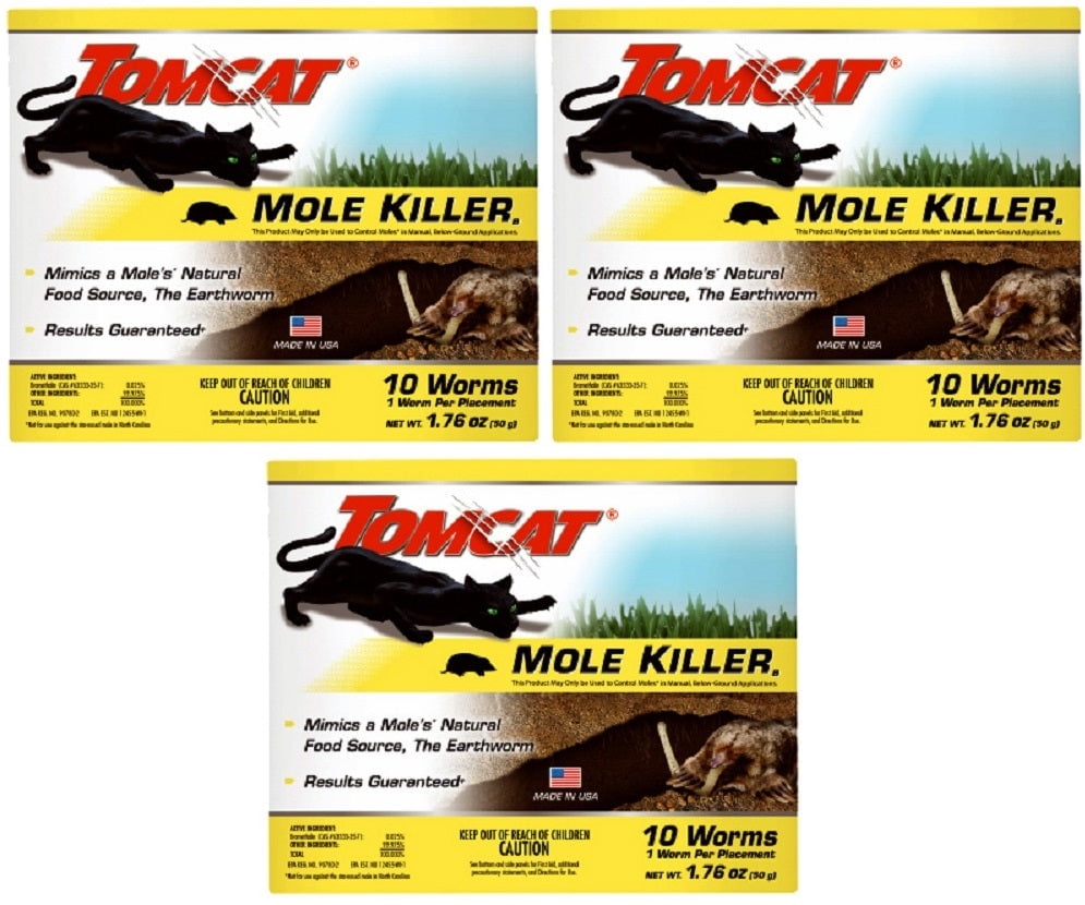 Tomcat 0372310 10-Pack Worm-Shaped Mole Killer - Quantity of 3 ...
