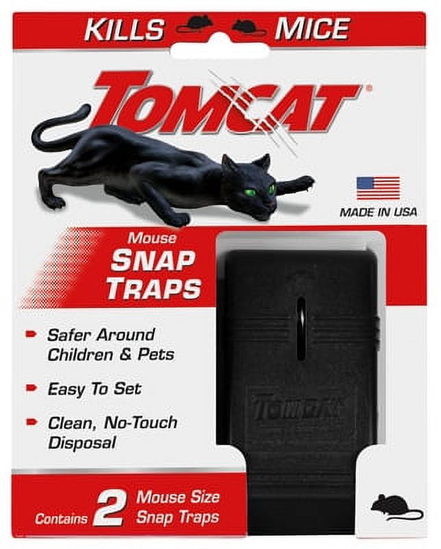 Tomcat 2 Pack Mouse Snap Trap Next Generation Mouse Trap, Each ...