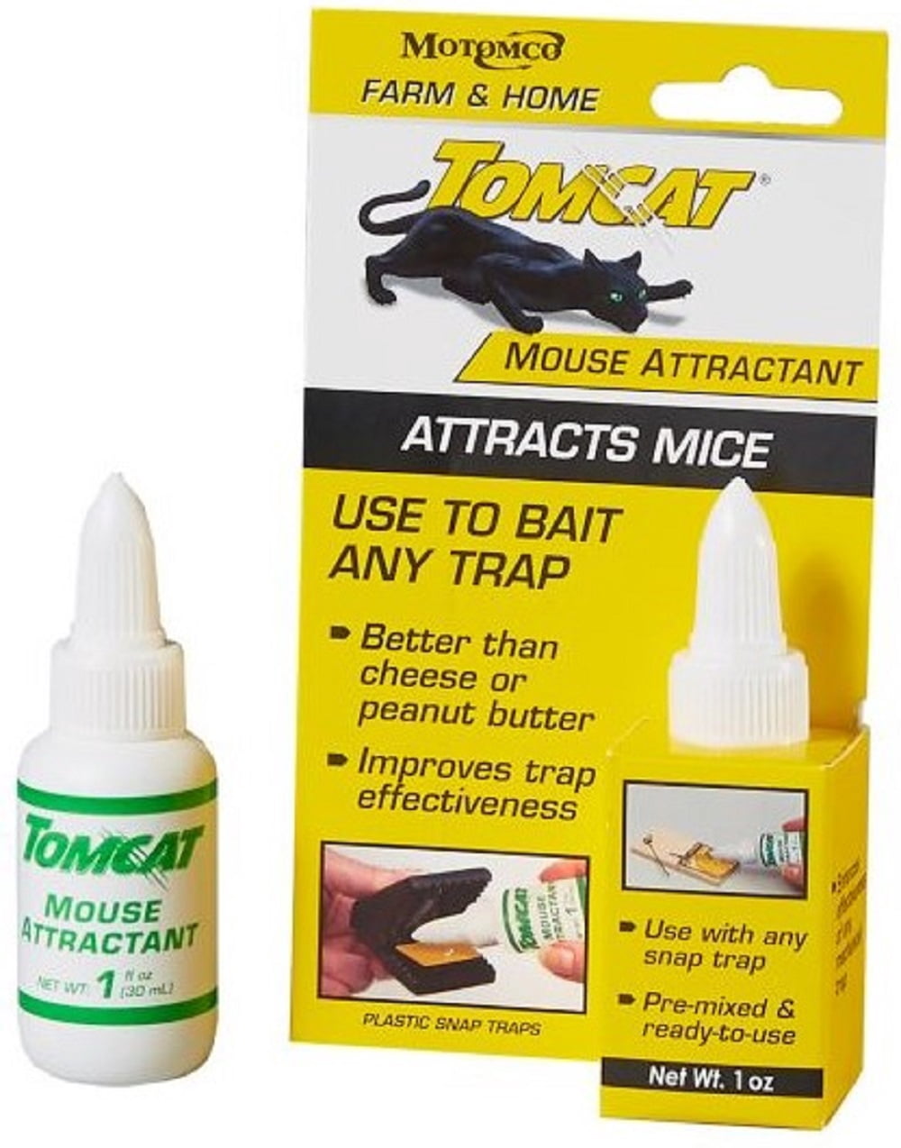 Tomcat Rat & Rodent Trap Attractant Gel, Indoor & Outdoor Use, 1oz ...