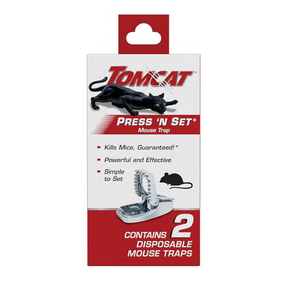 Tomcat Press 'N Set Mouse Trap for Indoor or Outdoor Use, Plastic ...