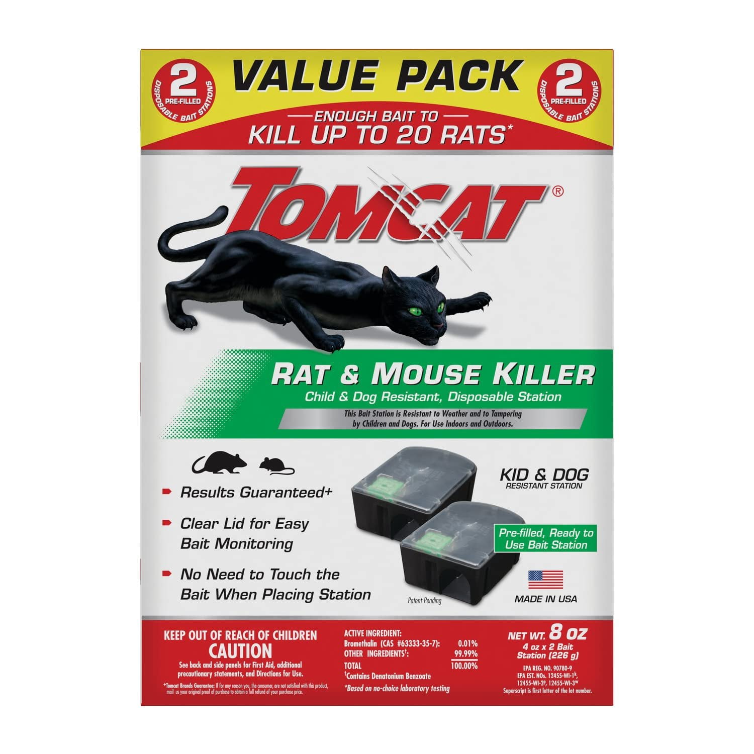 Tomcat Rat and Mouse Killer Disposable Stations for Indoor/Outdoor Use ...