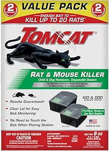 Tomcat Rat and Mouse Killer Disposable Stations for Indoor/Outdoor Use ...