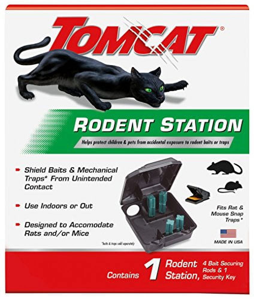Tomcat Rodent Station, Includes 1 Rodent Station with 4 Bait Securing ...