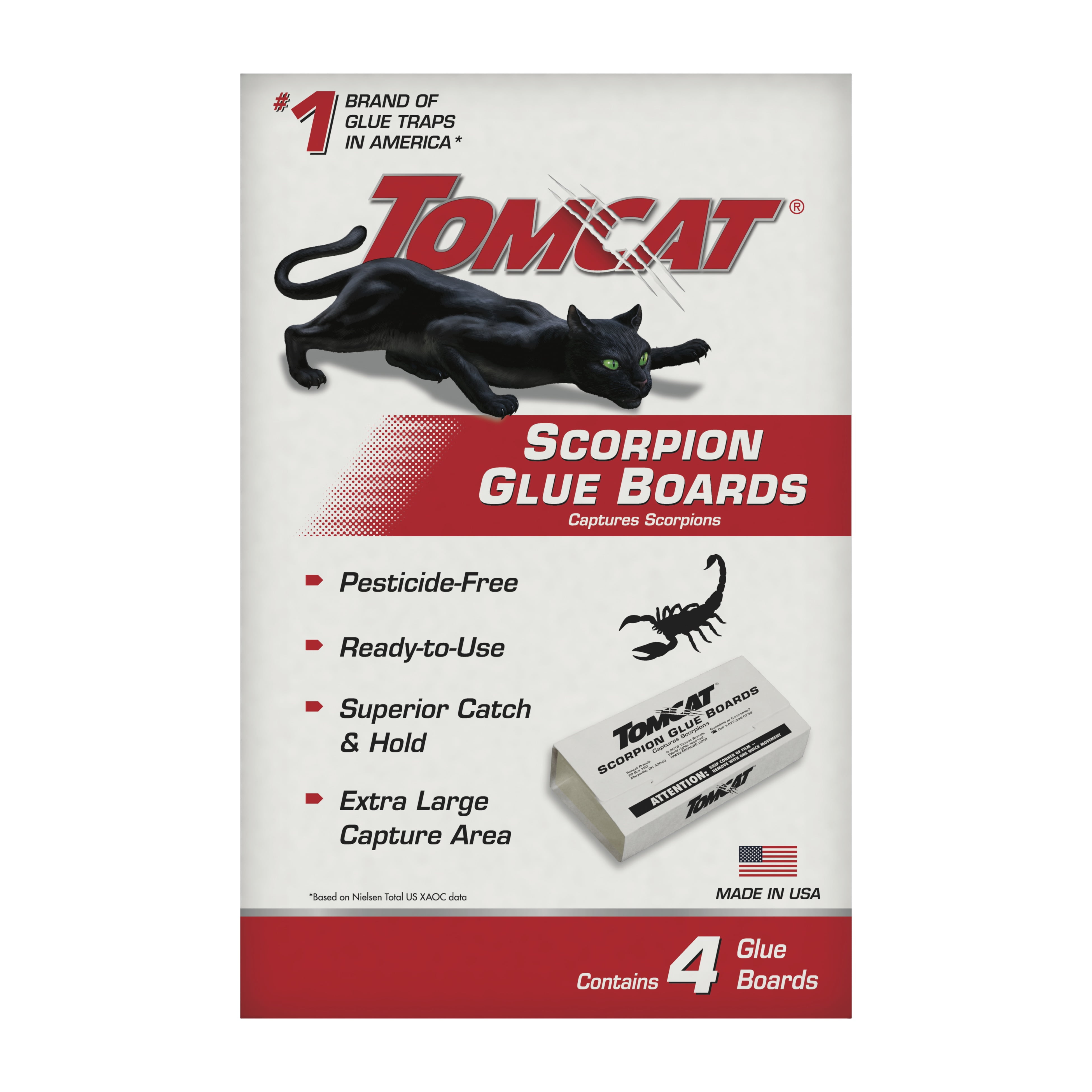 Tomcat Scorpion Glue Boards with an Extra-Large Capture Area, 4 Glue ...