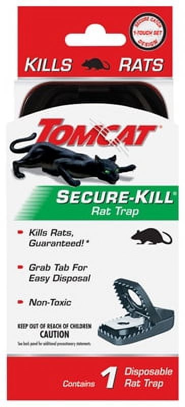 Tomcat Secure Kill Rat Trap 1 Touch Set Secure Catch Design Reduces Es ...