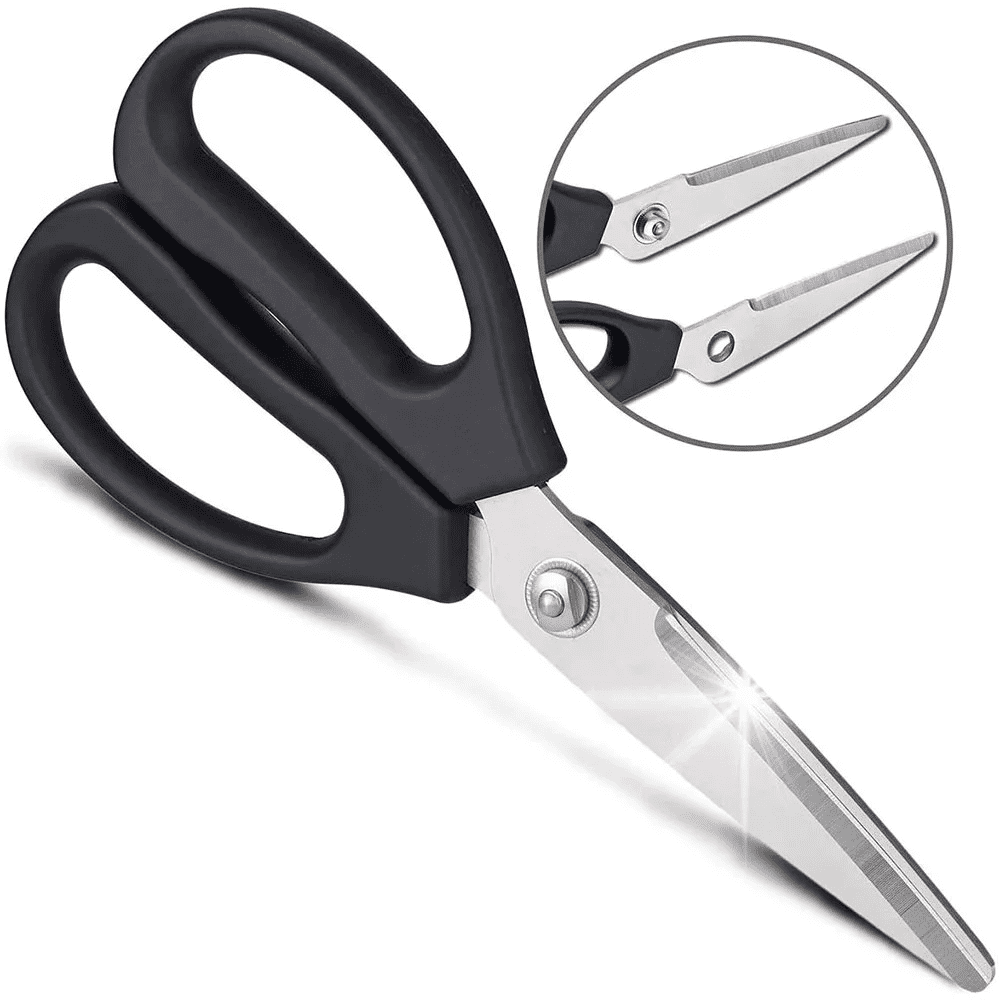Tomight 8-Inch Black Kitchen Shears - Heavy Duty, Sharp, Durable, and ...