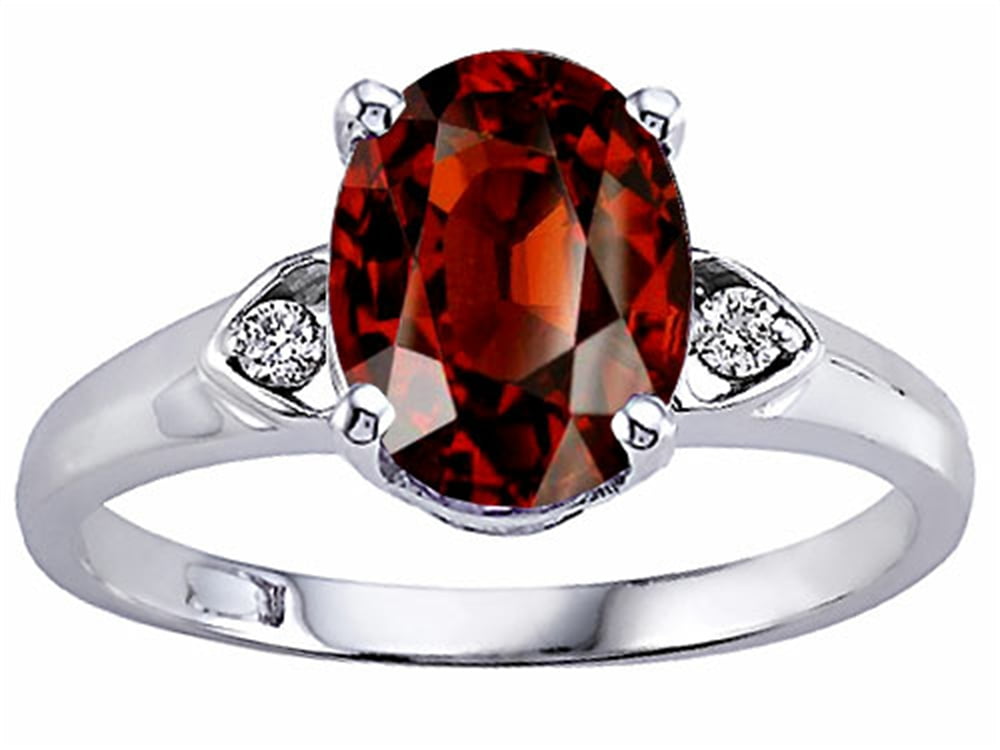 Tommaso Design Genuine Garnet Ring - Walmart.com
