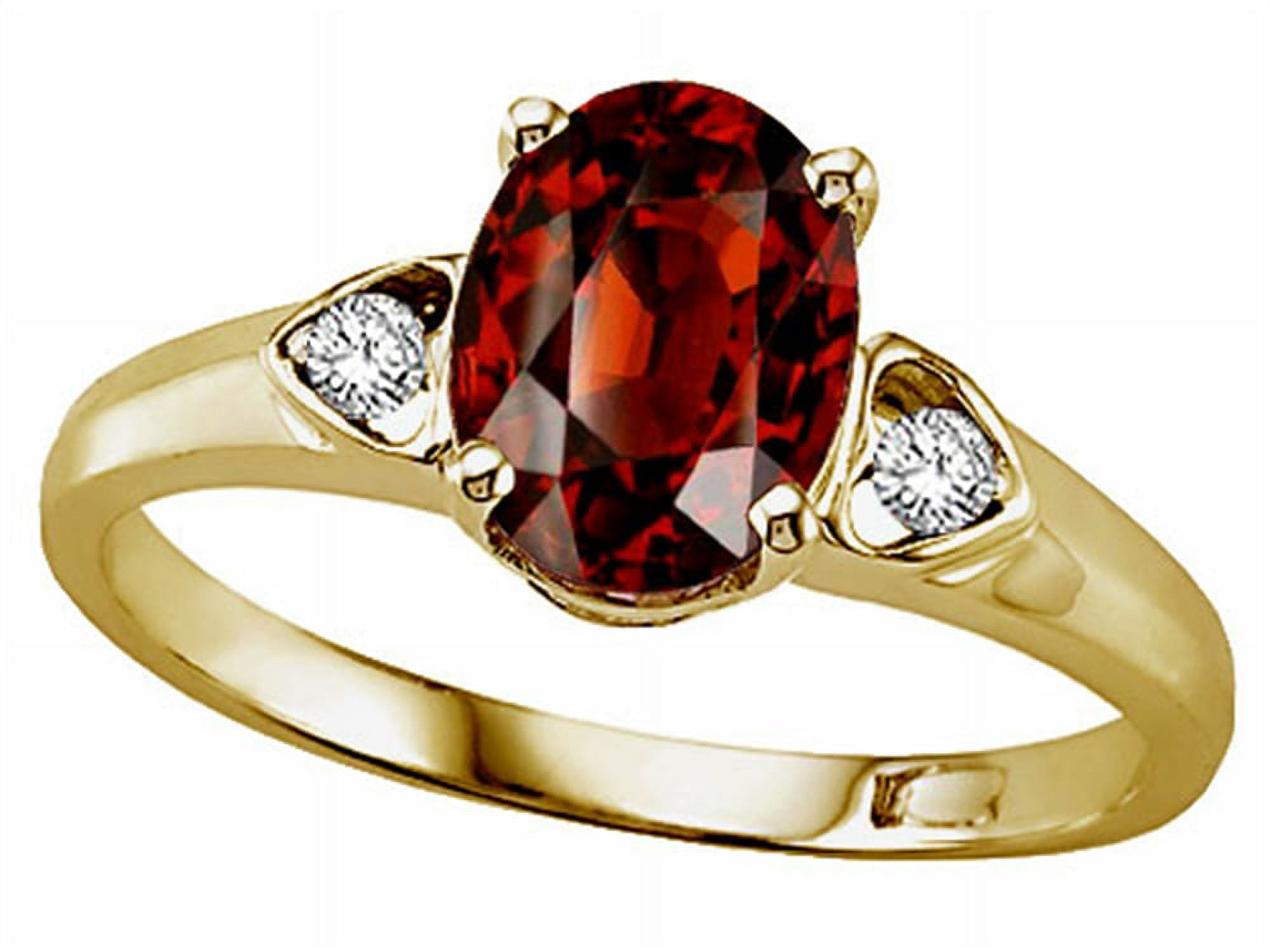 Tommaso Design Genuine Garnet Ring - Walmart.com