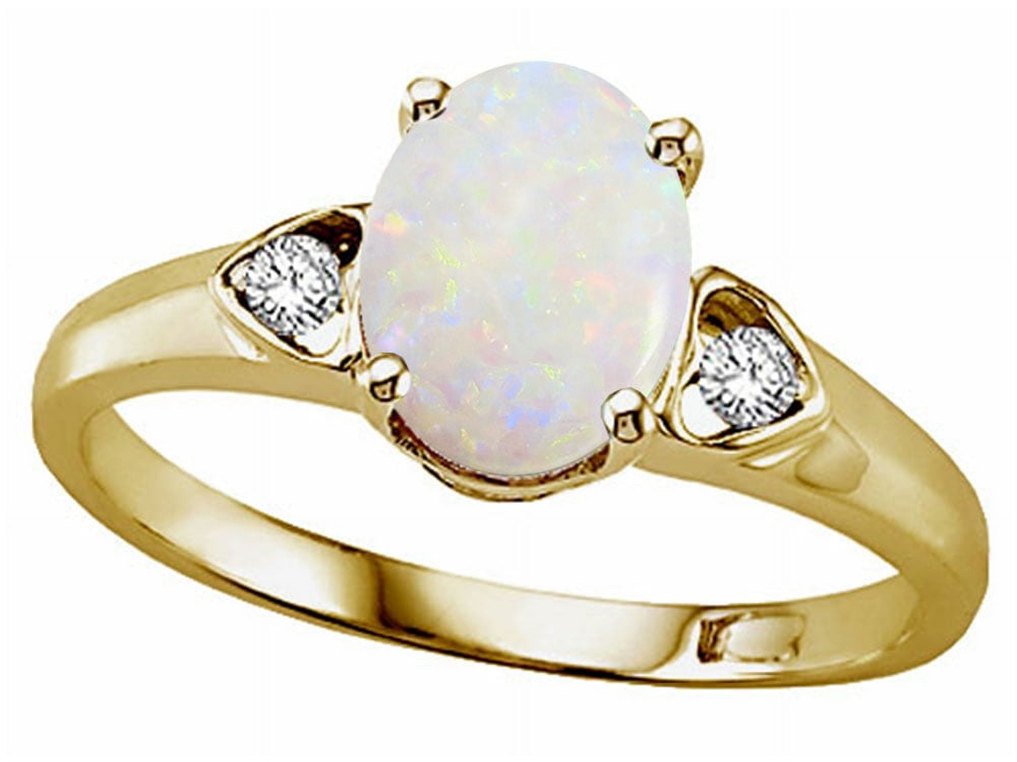 Tommaso Design Genuine Opal Ring - Walmart.com