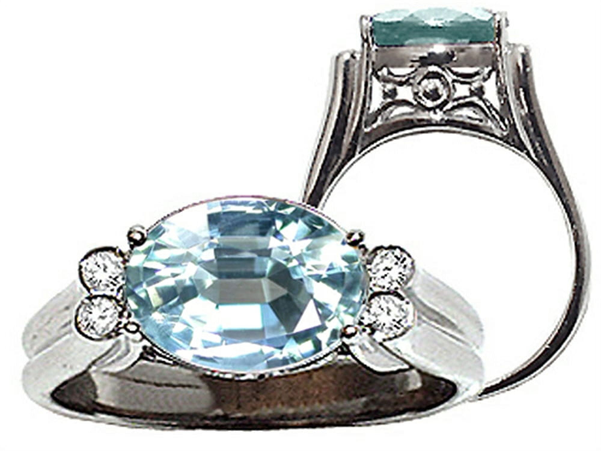 Tommaso Design Large Aquamarine Ring - Walmart.com