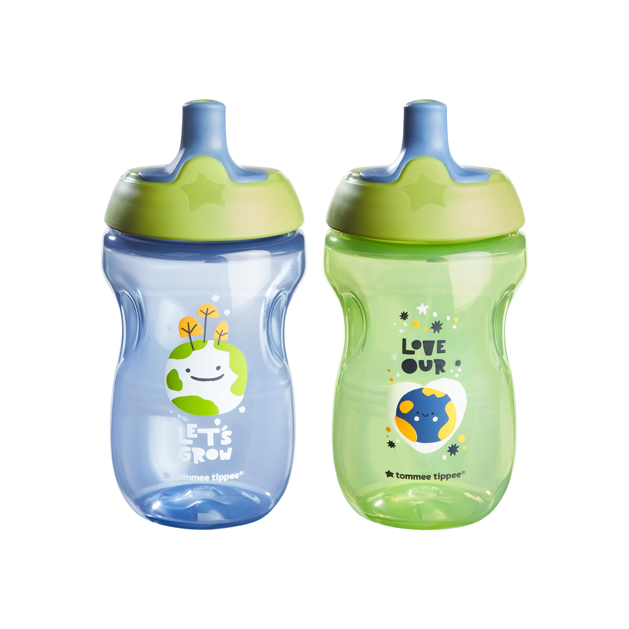 Tommee Tippee Sporty Baby Bottle | Toddler Soft Spout Sippy Cups | 10oz ...