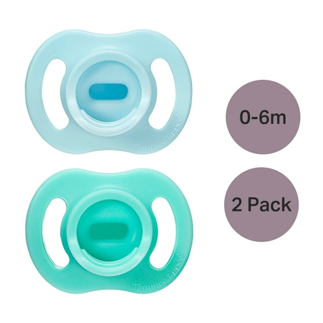 Tommee Tippee Ultra-light Stayput Pacifier, 0-6 Months, One-Piece ...