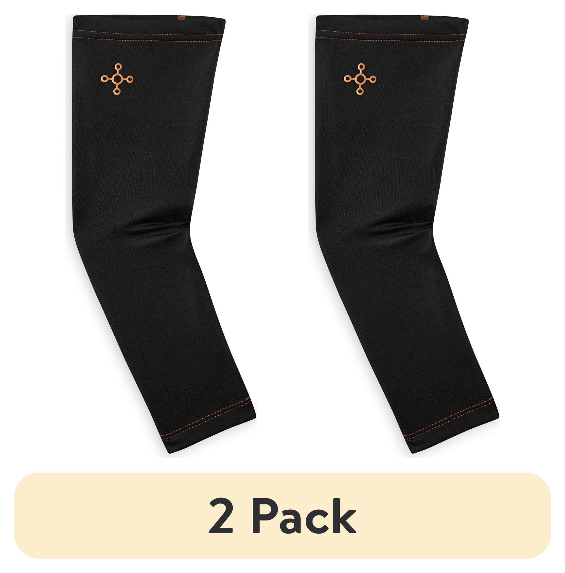 (2 pack) Tommie Copper Sport Compression Arm Sleeve, Black, Adult Small ...