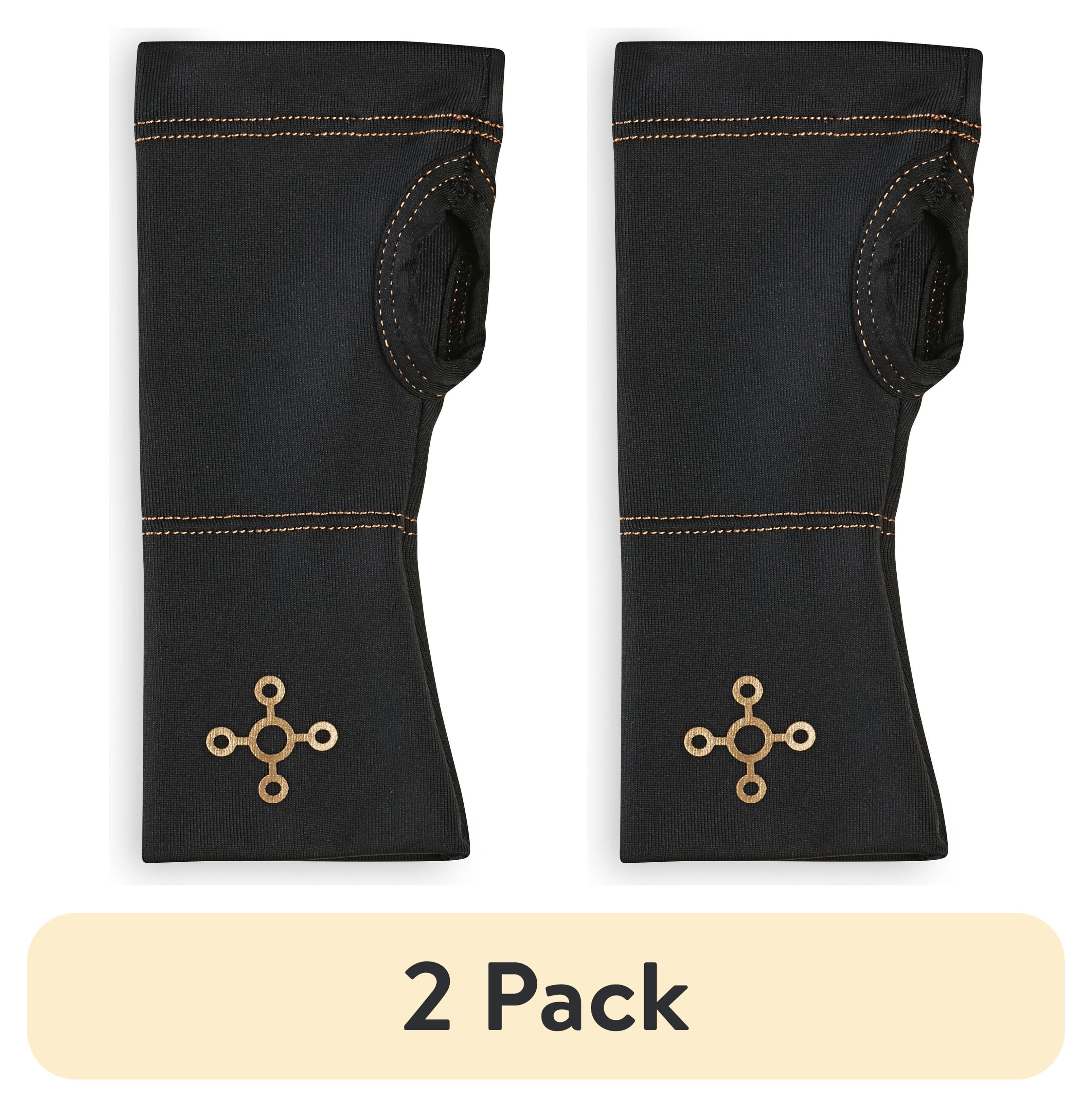 (2 pack) Tommie Copper Sport Compression Wrist Sleeve, Black, Adult ...