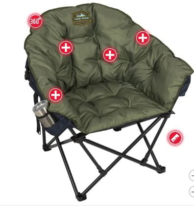 Tommy Bahama Destination Relaxation XL Jumbo Padded Club Chair (Green ...