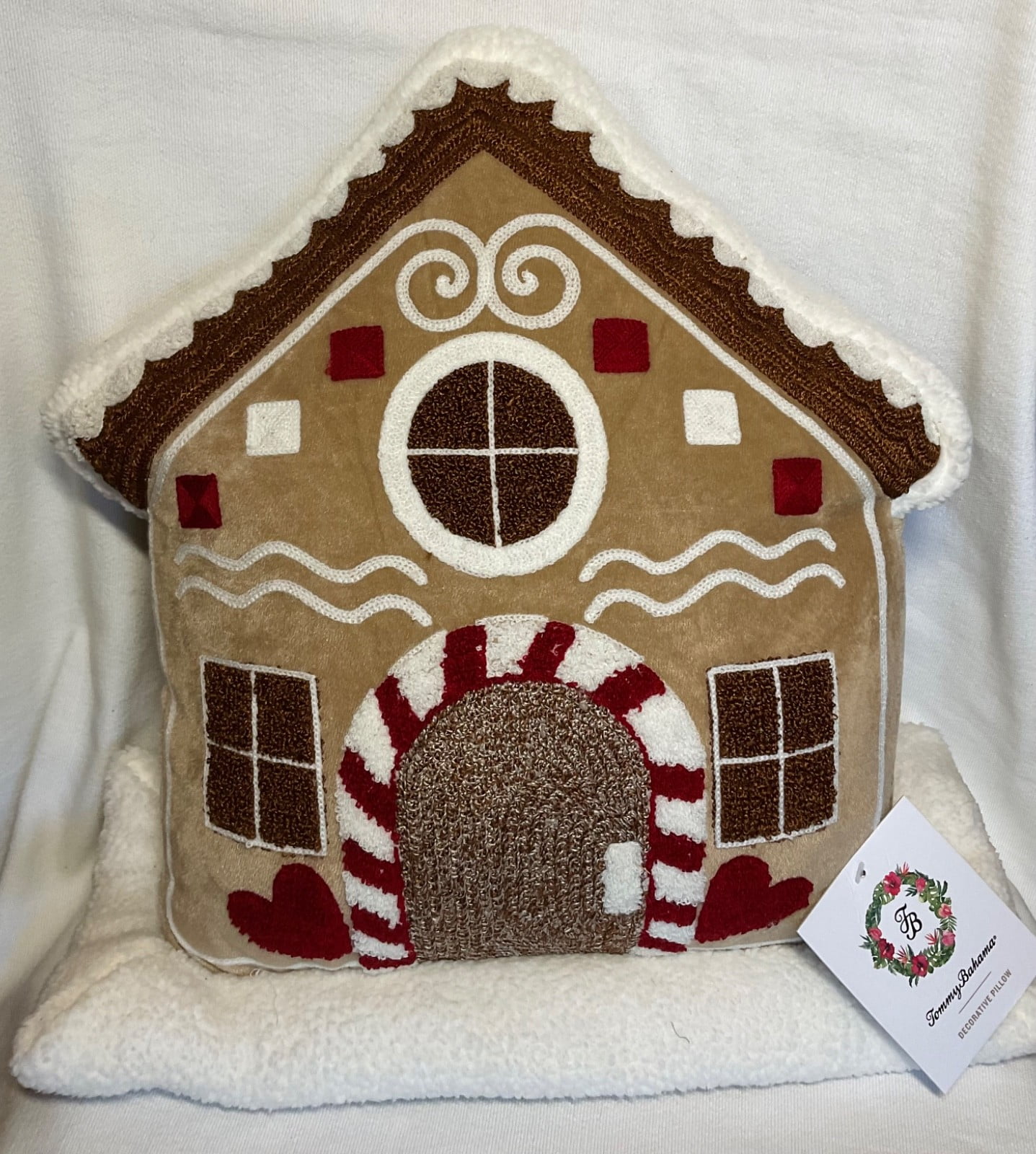 Tommy Bahama Gingerbread HOUSE Pillow Plush 16 x 18" NWT - Walmart.com