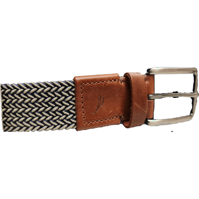 Tommy Bahama Designer Men's Woven Stretch Belt, Navy/Khaki, Large/X ...