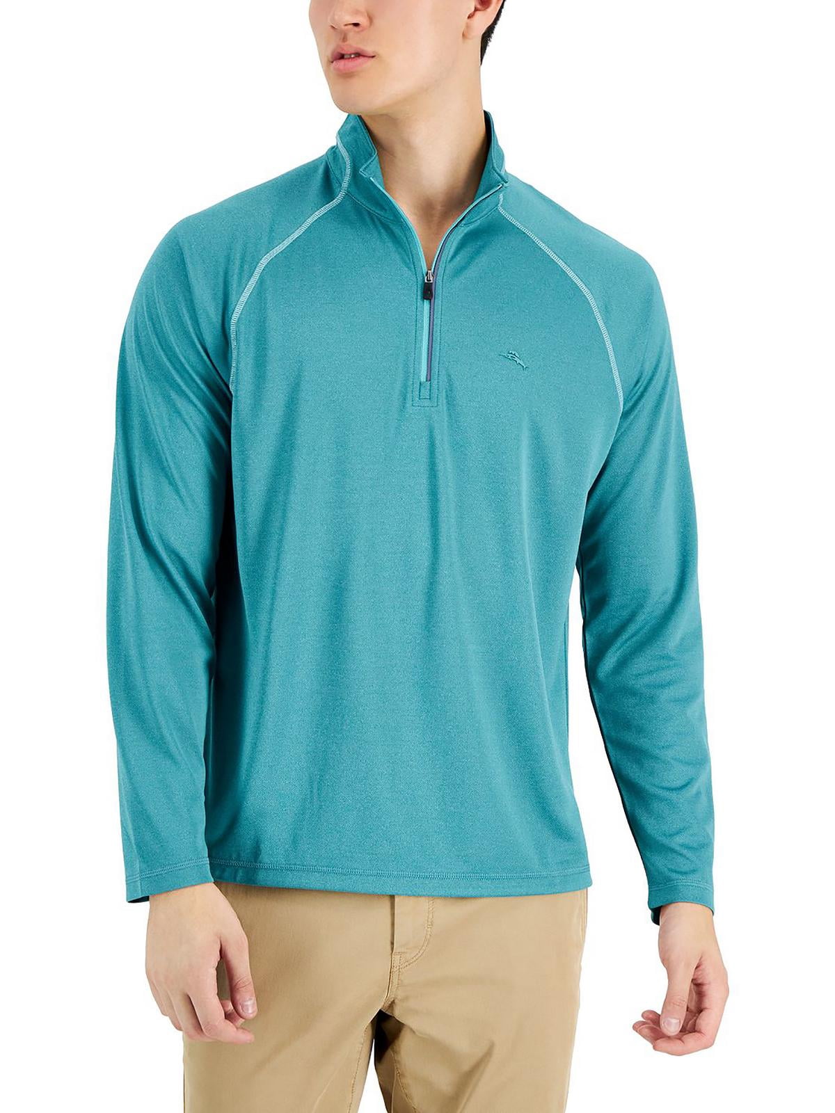 Tommy Bahama Mens Funnel Neck Zipper 1/2 Zip Top - Walmart.com