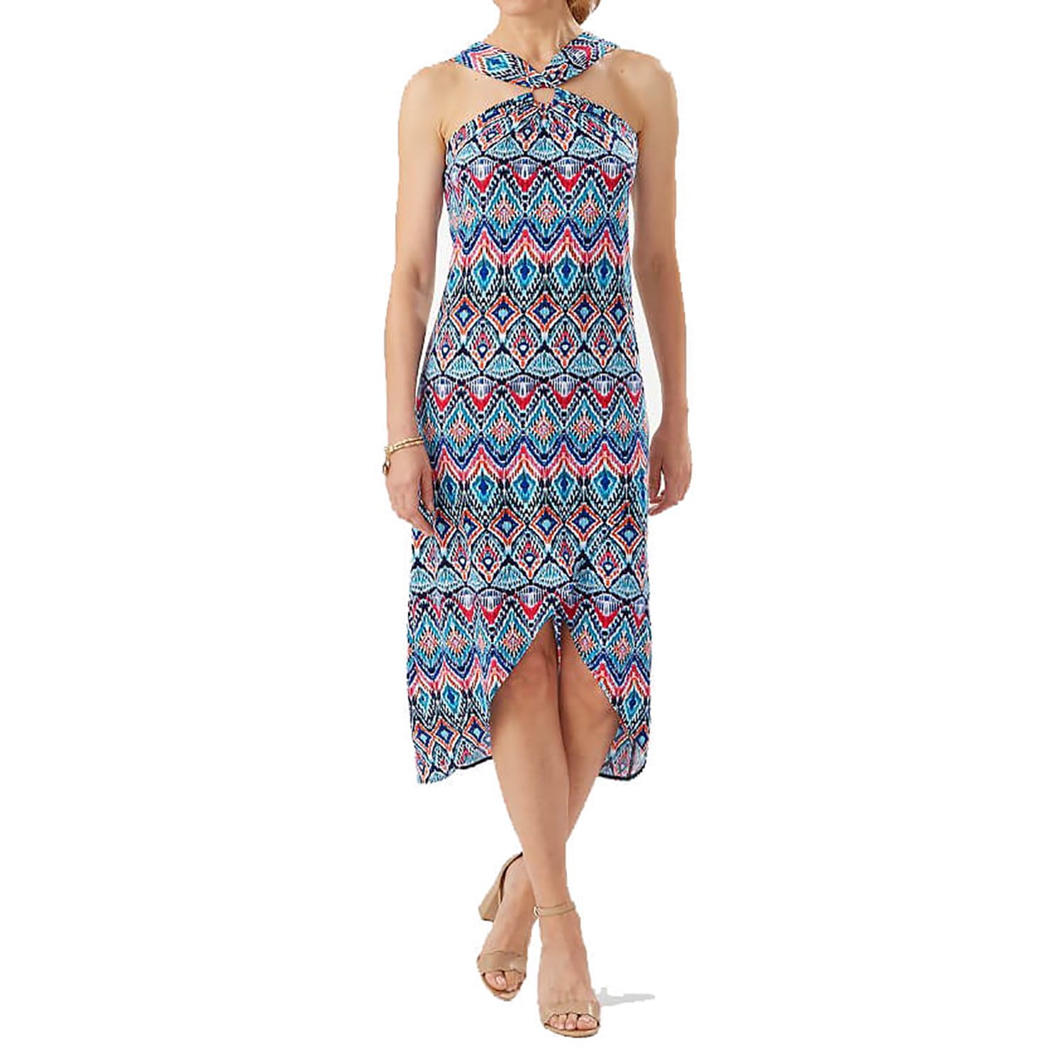 Tommy Bahama Prima Peacock Midi Dress, Amalfi Sea, Small - Walmart ...
