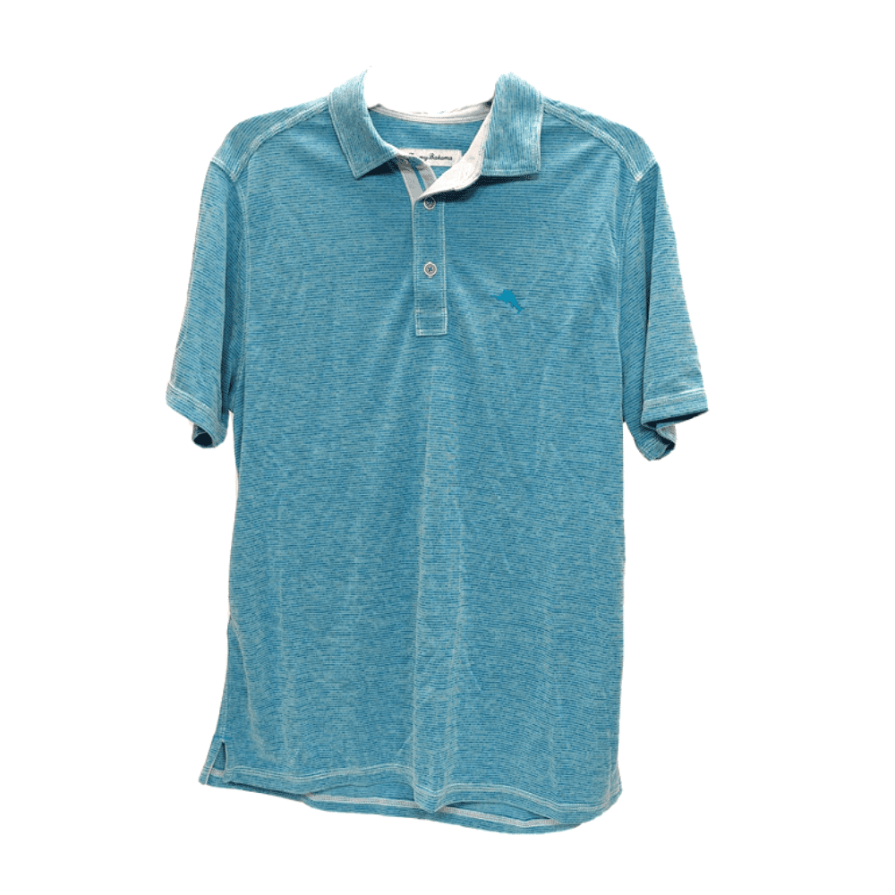 Tommy Bahama ST225393 Men's Paradiso Cove Polo, Hazy Teal, Sm - Walmart.com