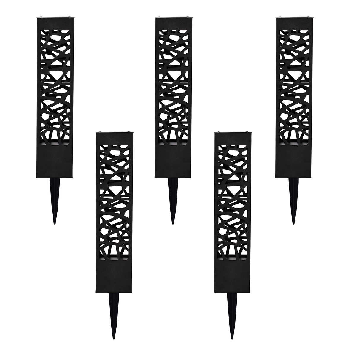 Tommy Bahama Solar Bollard Lights, 20 Lumen, Weatherproof Metal, Pack ...