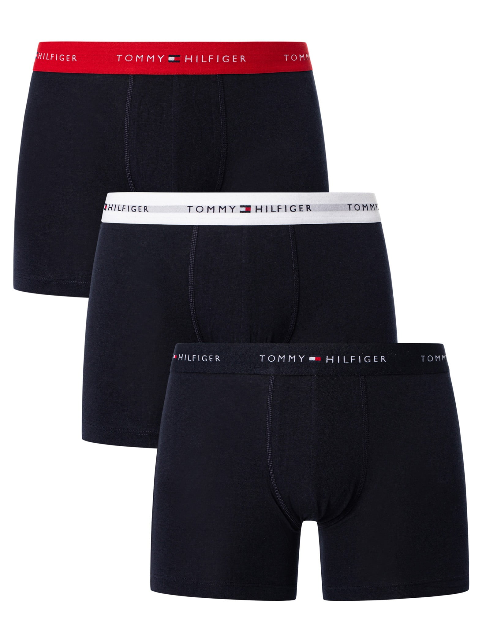 Tommy Hilfiger 3 Pack Signature Cotton Essentials Boxer Briefs, Black ...