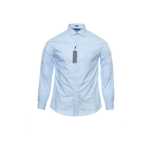 Tommy Hilfiger Light Blue Checked Button Down Shirt - Walmart.com