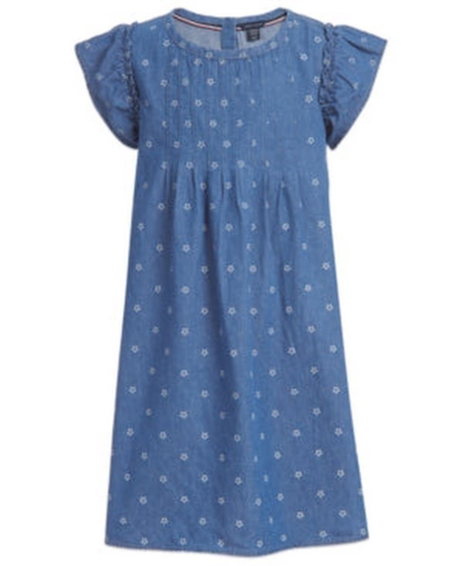 Tommy Hilfiger Little Girls Cotton Star-Print Denim Dress, Size 6X ...