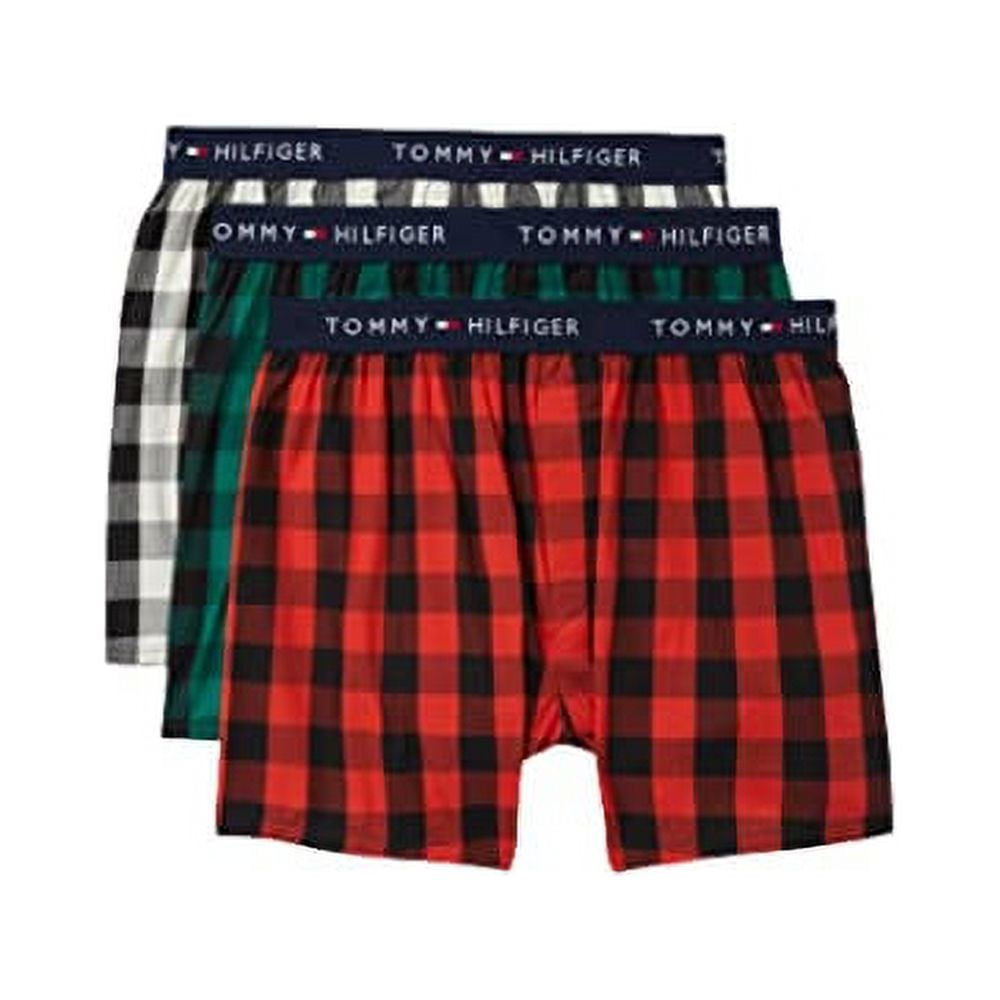 Tommy Hilfiger Men's Cotton Classics Slim Woven Boxer 3-Pack, Cognac ...