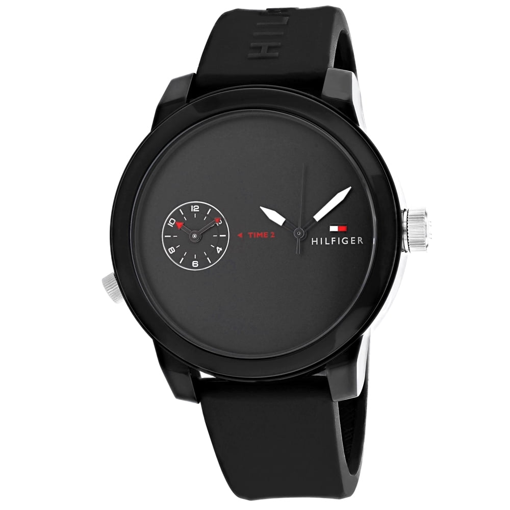 Tommy Hilfiger Men's Denim Black Dial Watch - 1791326 - Walmart.com