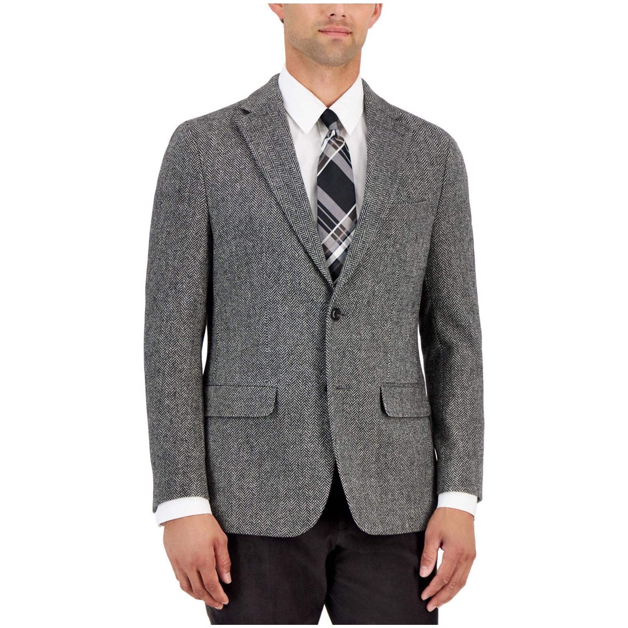 Tommy Hilfiger Men's Modern Fit All Wool Sport Coats Black White 36R ...