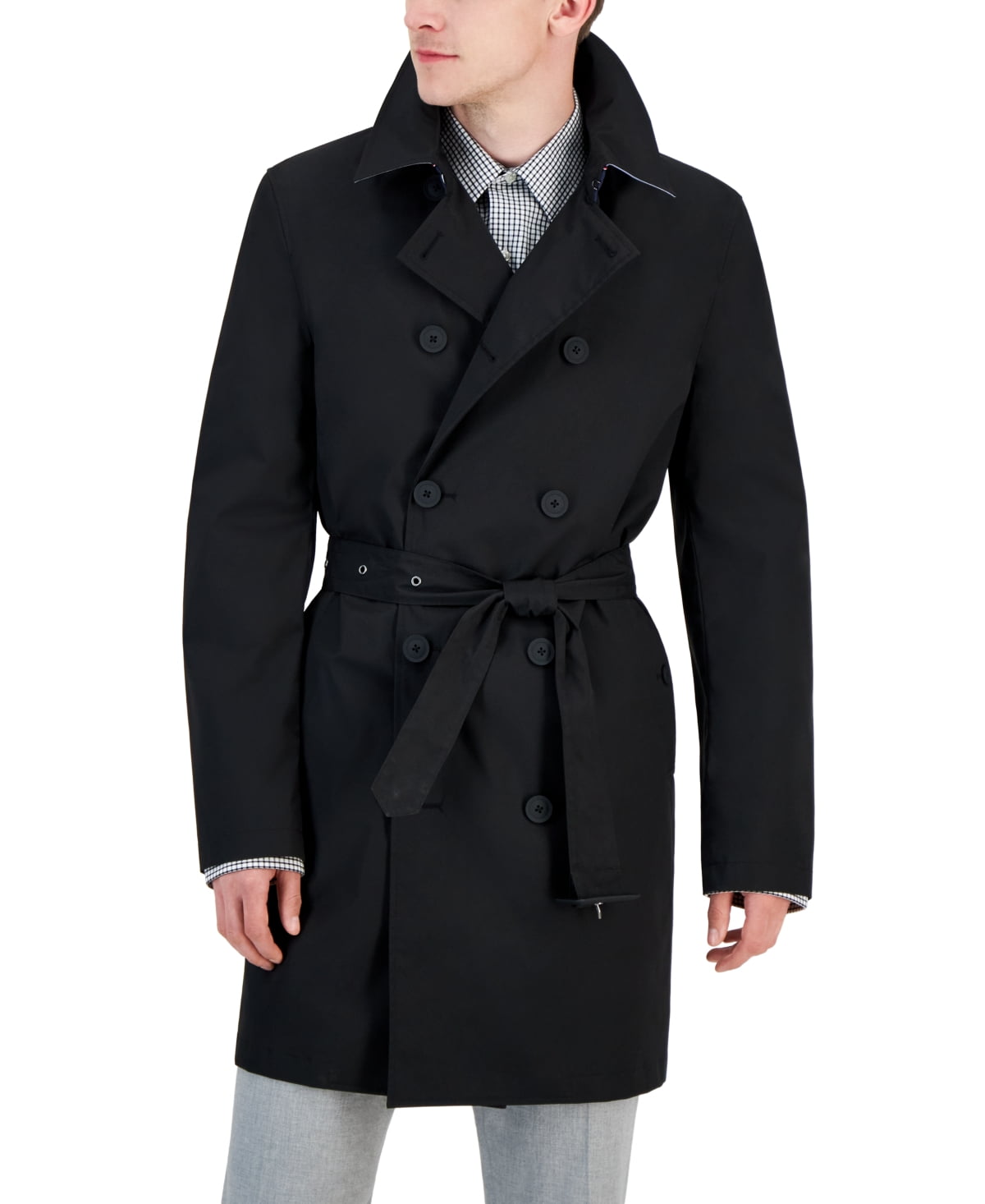 Tommy Hilfiger Men’s Modern-Fit Raincoat, Black, 44L - Walmart.com