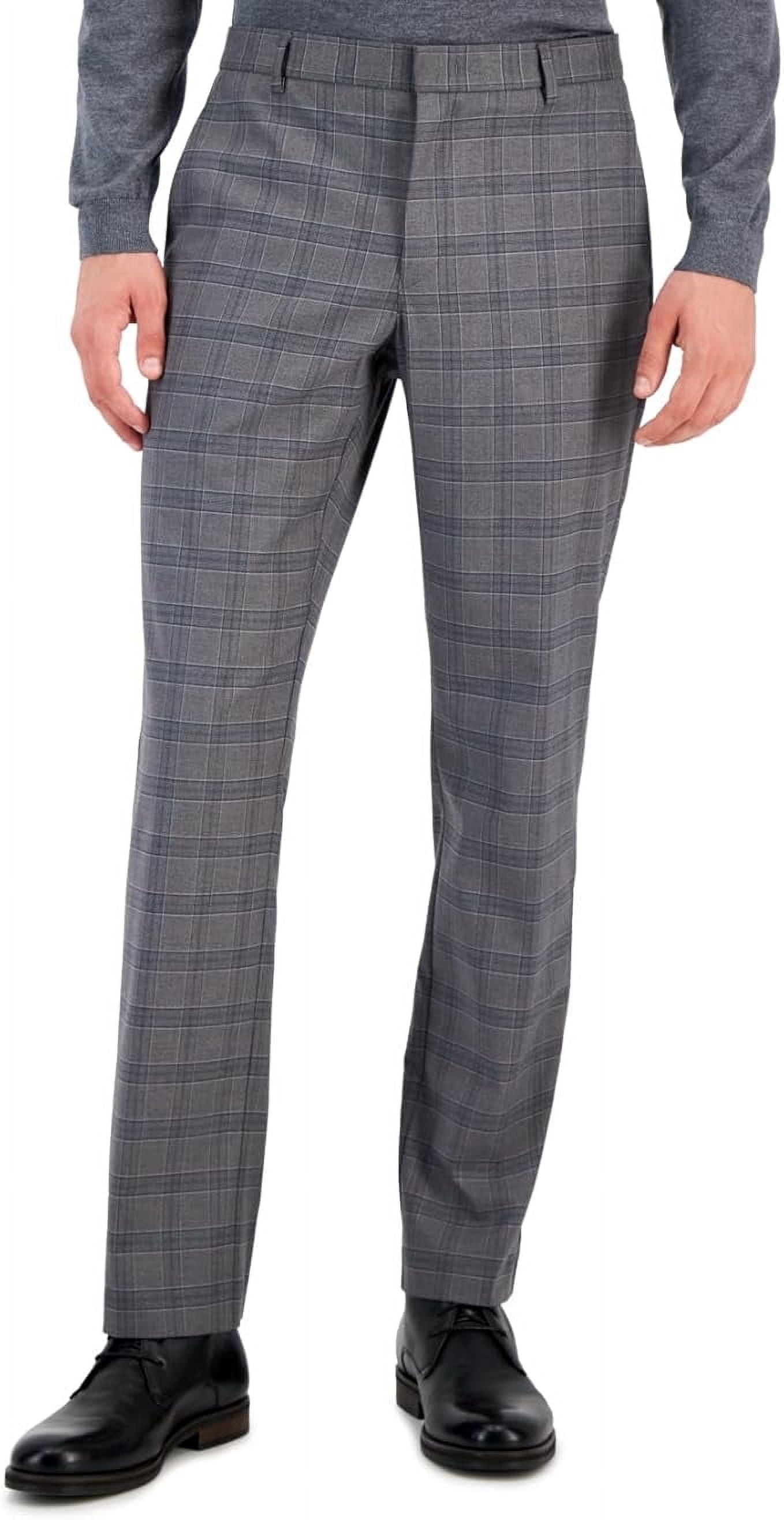 Tommy Hilfiger Men’s Modern-Fit Stretch Performance Pants, Grey/Blue ...