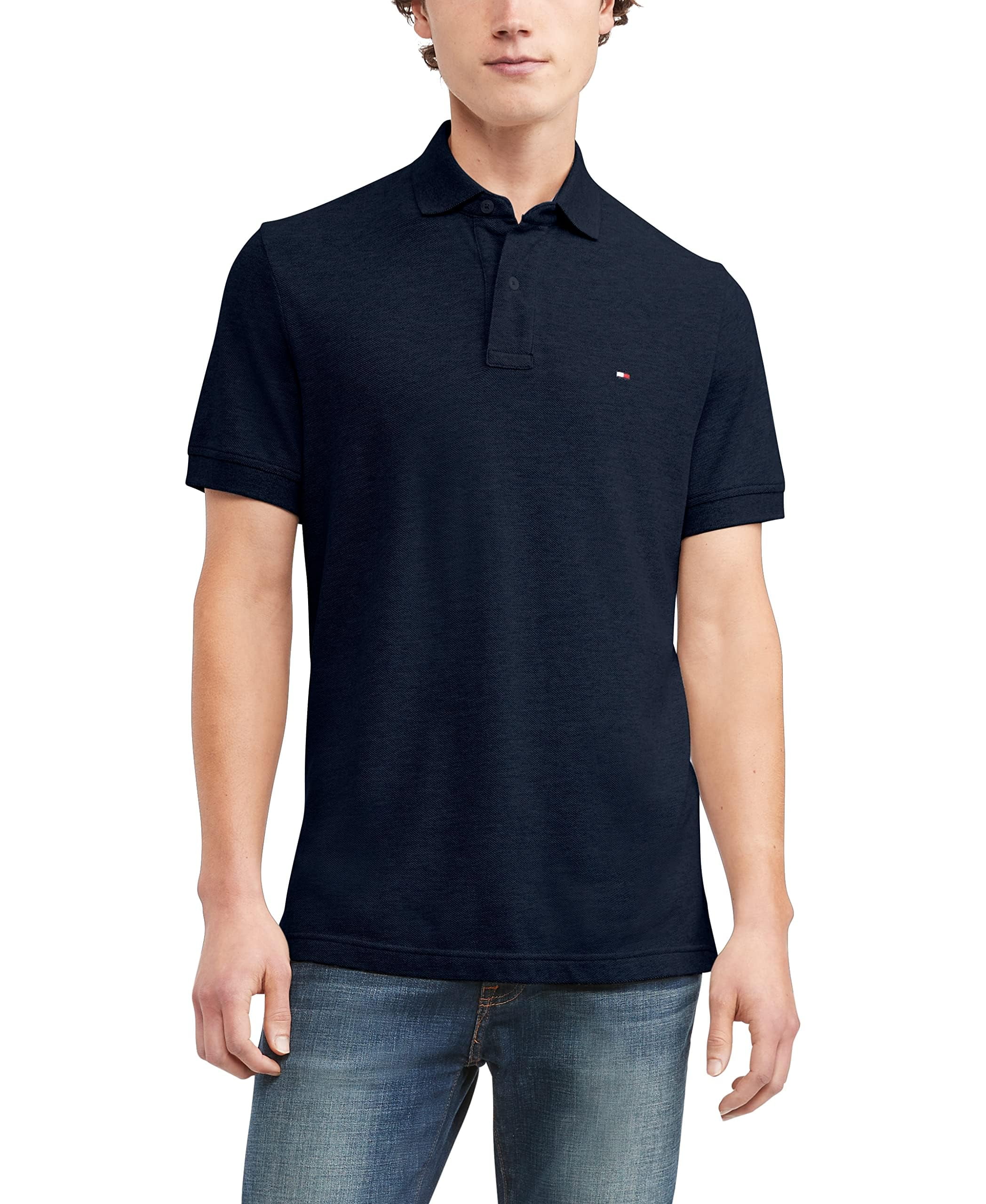 Tommy Hilfiger Men's Polo Shirt Classic Fit, Navy, Medium - Walmart.com