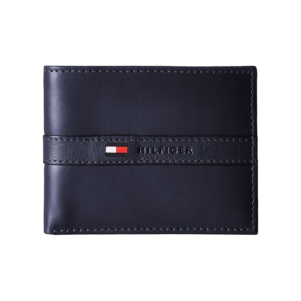 Tommy Hilfiger Men's Premium Leather Flip ID Passcase Billfold Wallet ...