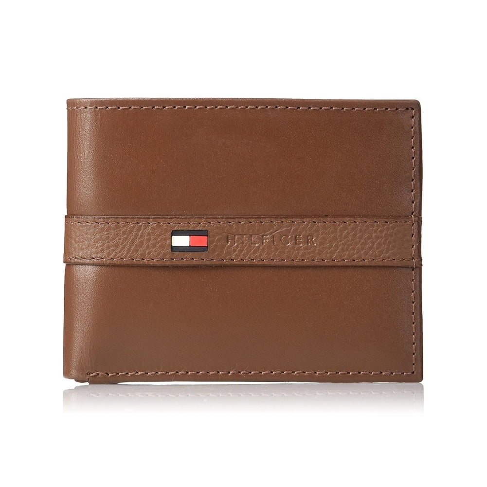 Tommy Hilfiger Men's Premium Leather Flip ID Passcase Billfold Wallet ...