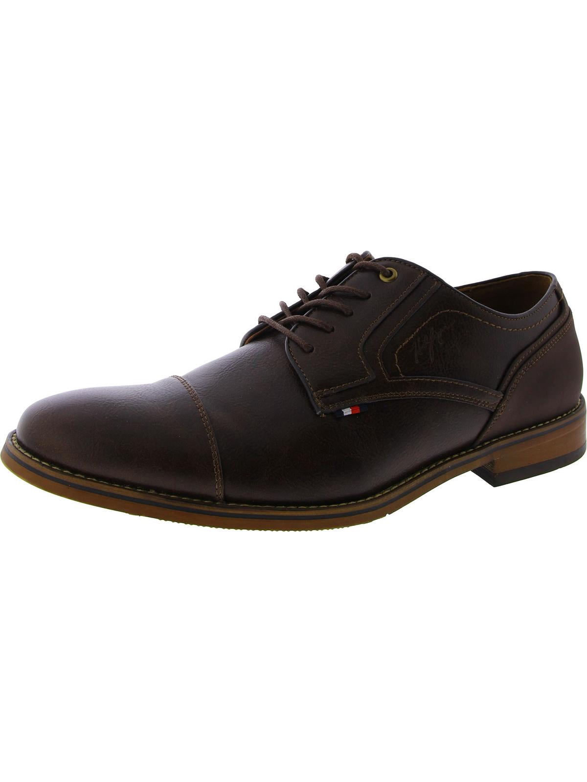 Tommy Hilfiger Mens Banly Faux Leather Lace Up Derby Shoes - Walmart.com