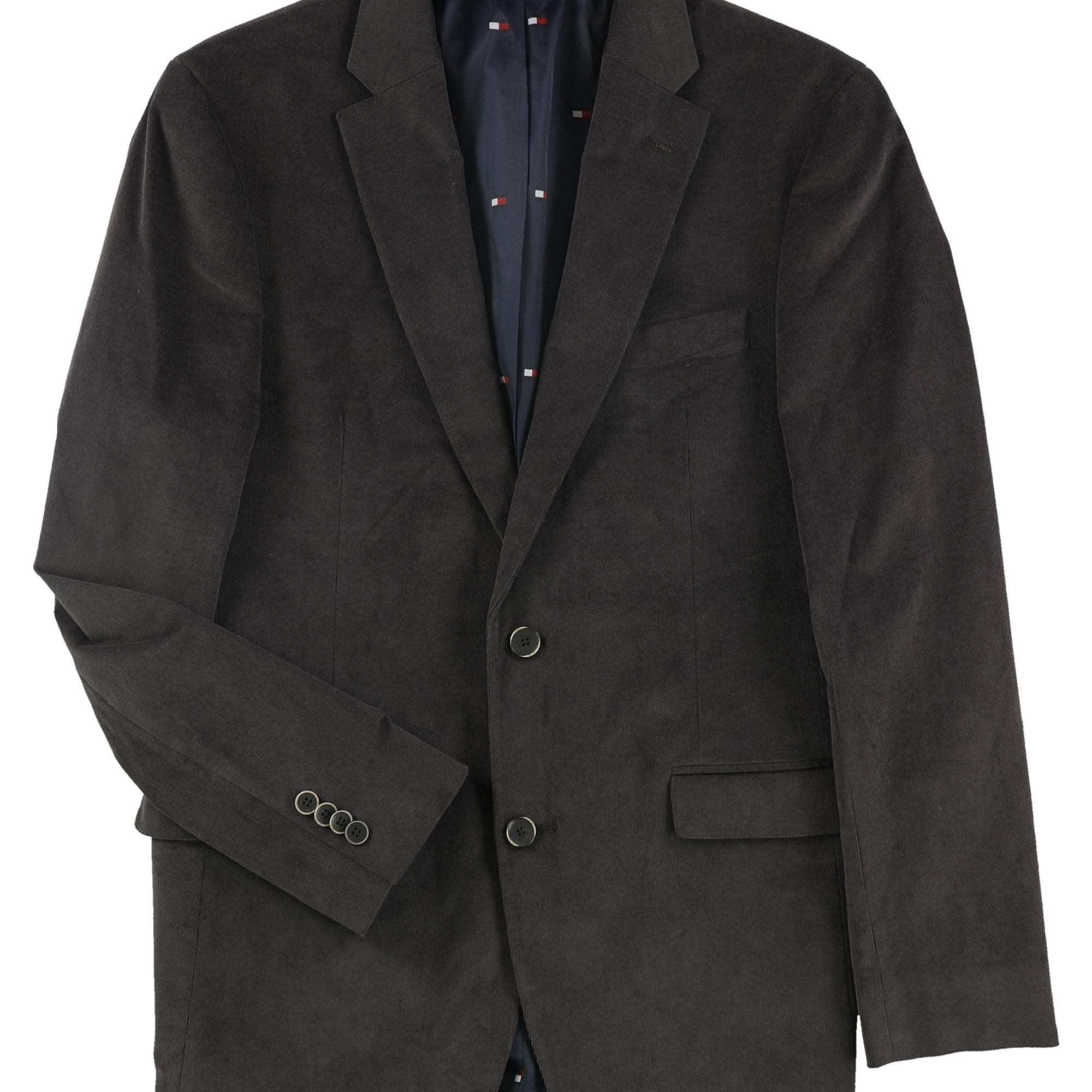 Tommy Hilfiger Mens Corduroy Two Button Blazer Jacket, Grey, 50 Regular ...