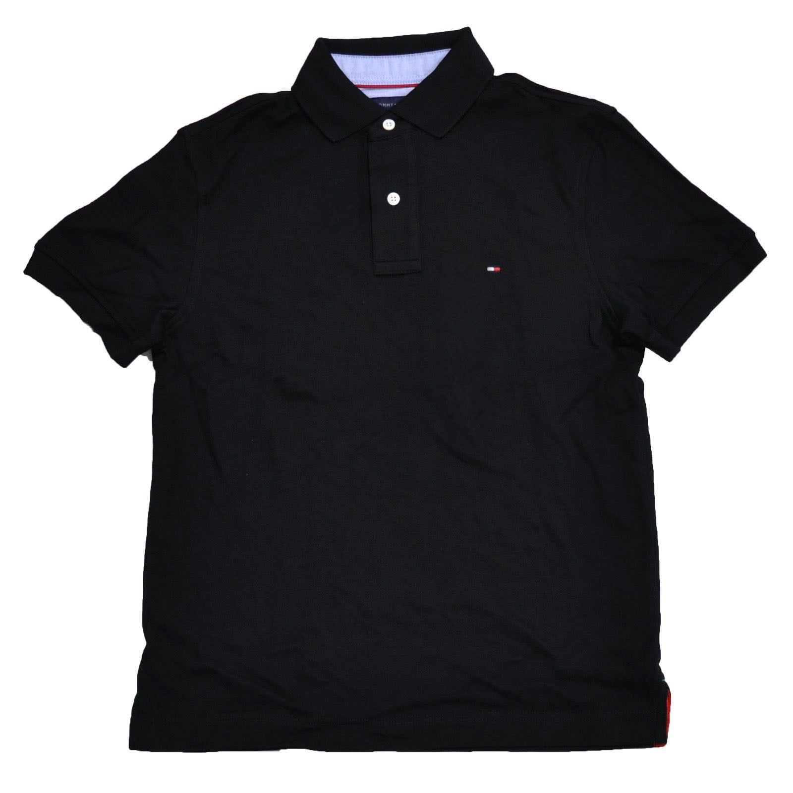 Tommy Hilfiger Mens Custom Fit Interlock Polo Shirt S Black