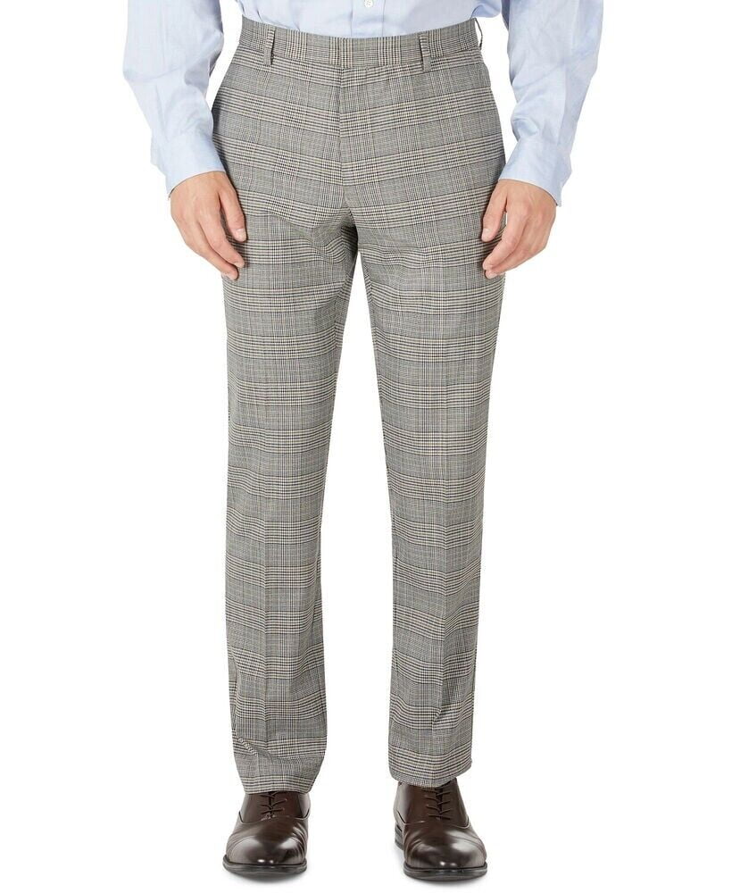 Tommy Hilfiger Mens Modern-Fit Stretch Plaid Dress Pants 30W x 32L ...
