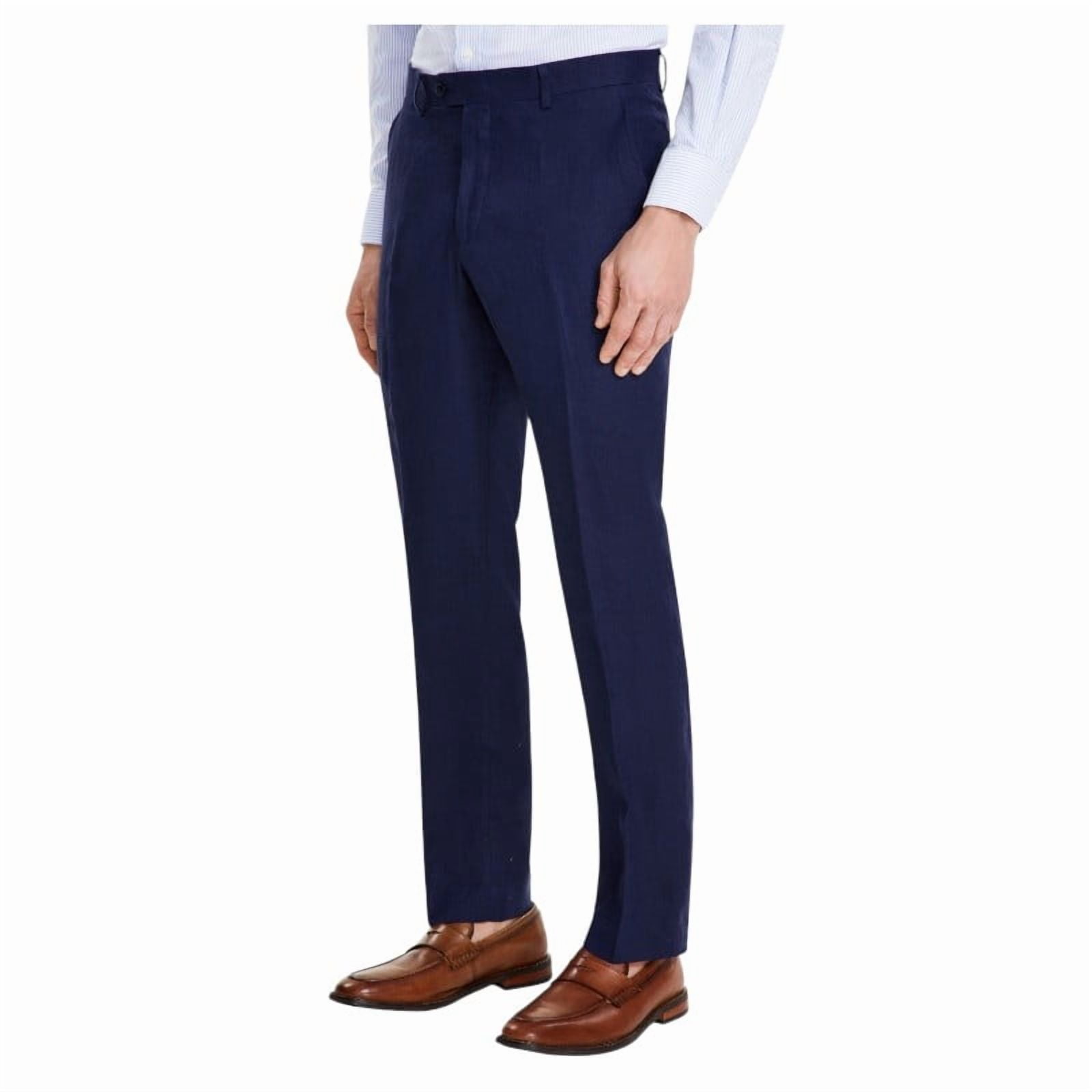 Tommy Hilfiger Mens Modern fit Dress Pants 36 / 29 Navy Blue Solid ...