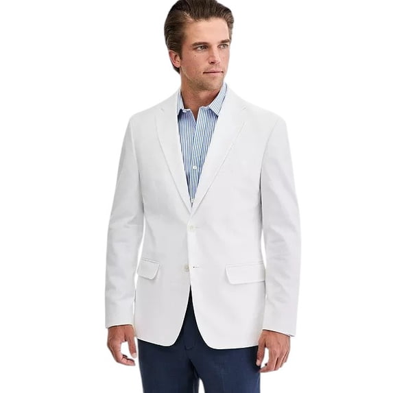 Tommy Hilfiger Mens Modern fit Linen Sport Coat Blazer 40 R White Solid ...