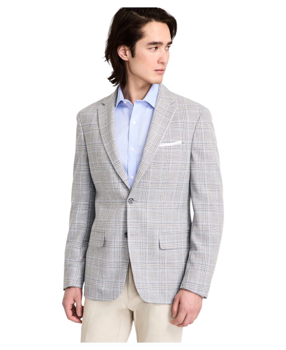 Tommy Hilfiger Mens Modern fit Sport Coat Blazer 36 R Light Gray Plaid ...