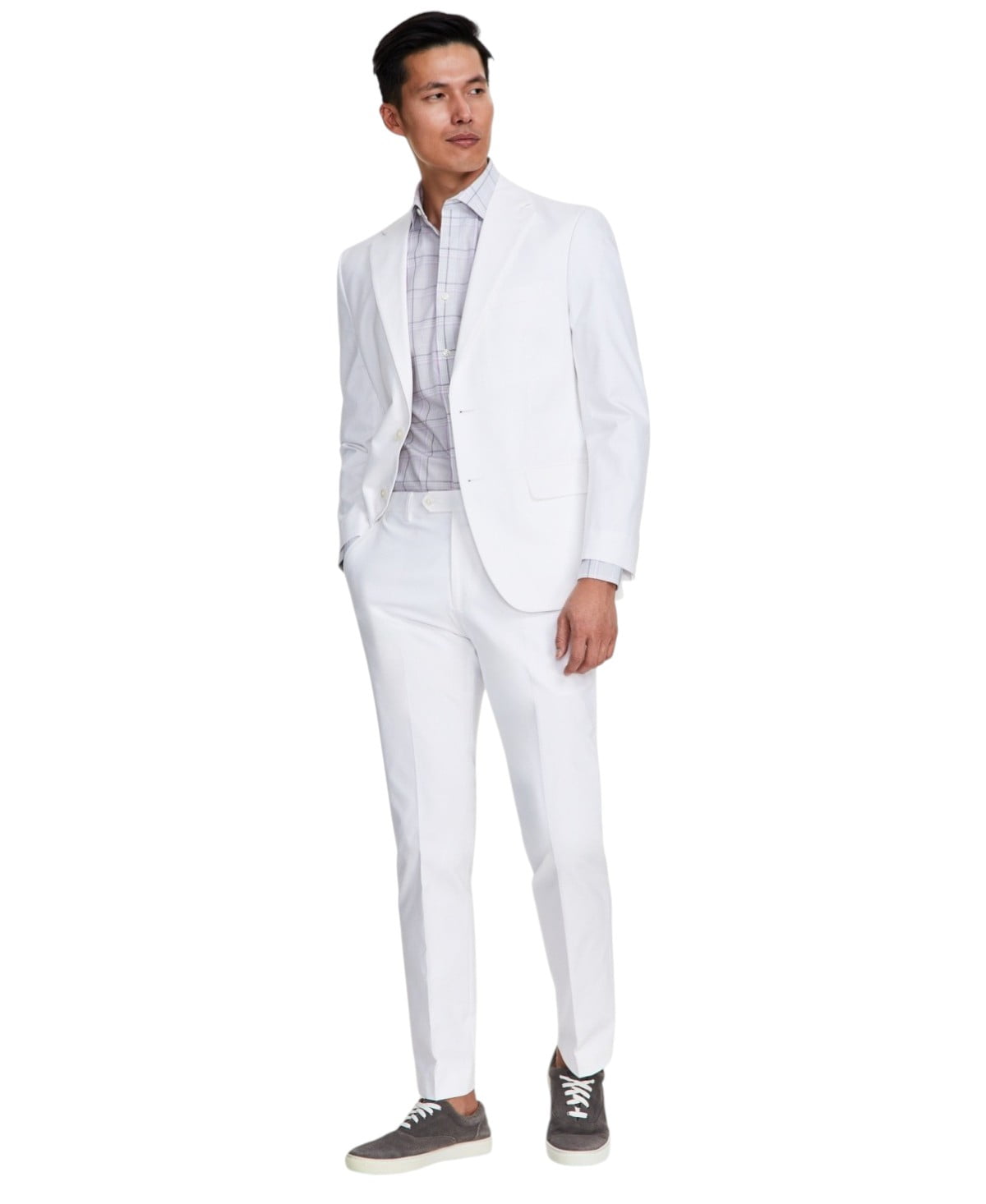 Tommy Hilfiger Mens Modern fit Suit Jacket Blazer 46 R White Solid ...