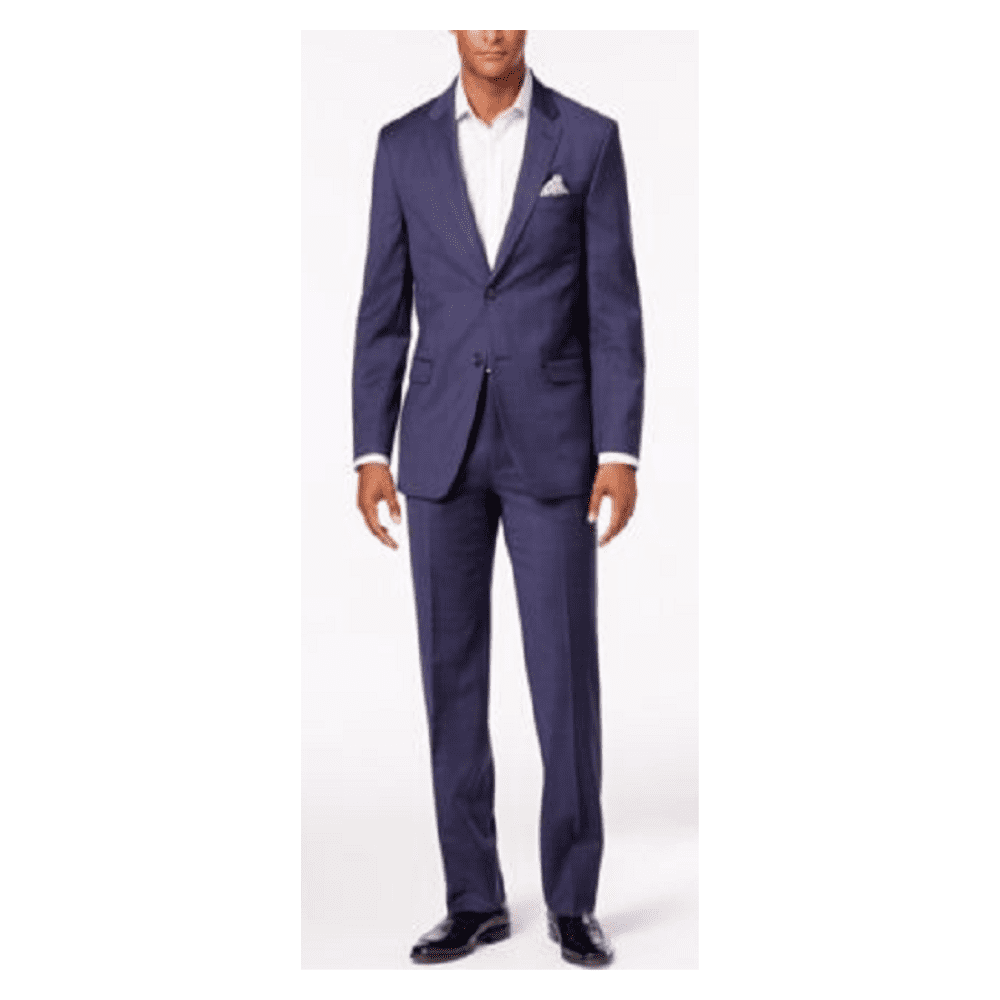 Tommy Hilfiger Soft Blue Windowpane Stretch Performance Modern-Fit Suit ...