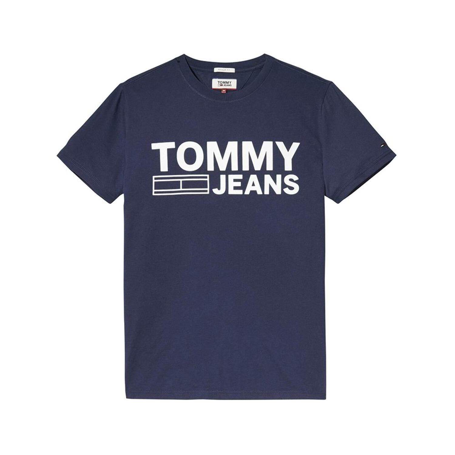 Tommy Hilfiger TJM Split Box Tee Black Iris DM04538-002 - Walmart.com