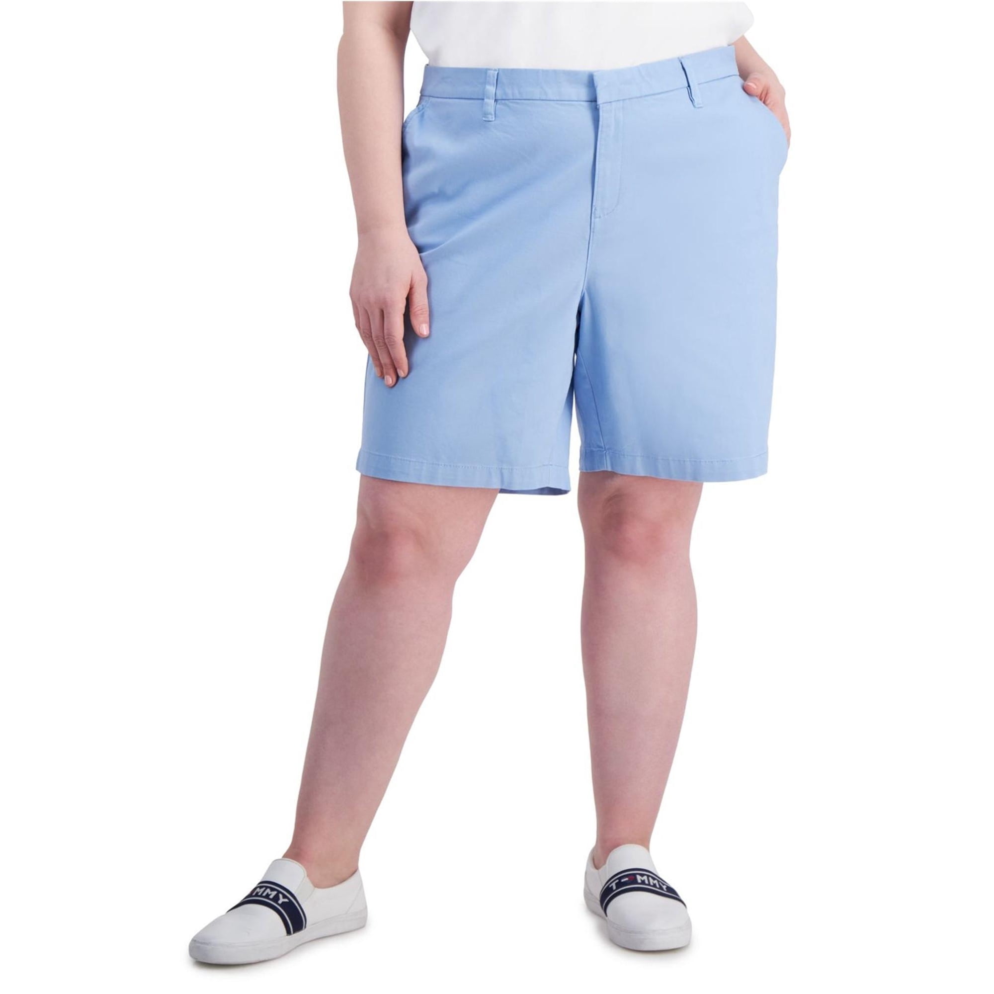 Tommy Hilfiger Womens Hollywood Mid Rise Business Casual Chino Shorts ...