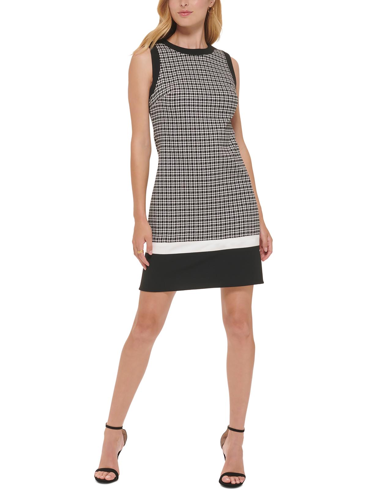 Tommy Hilfiger Womens Mini Houndstooth Sheath Dress - Walmart.com