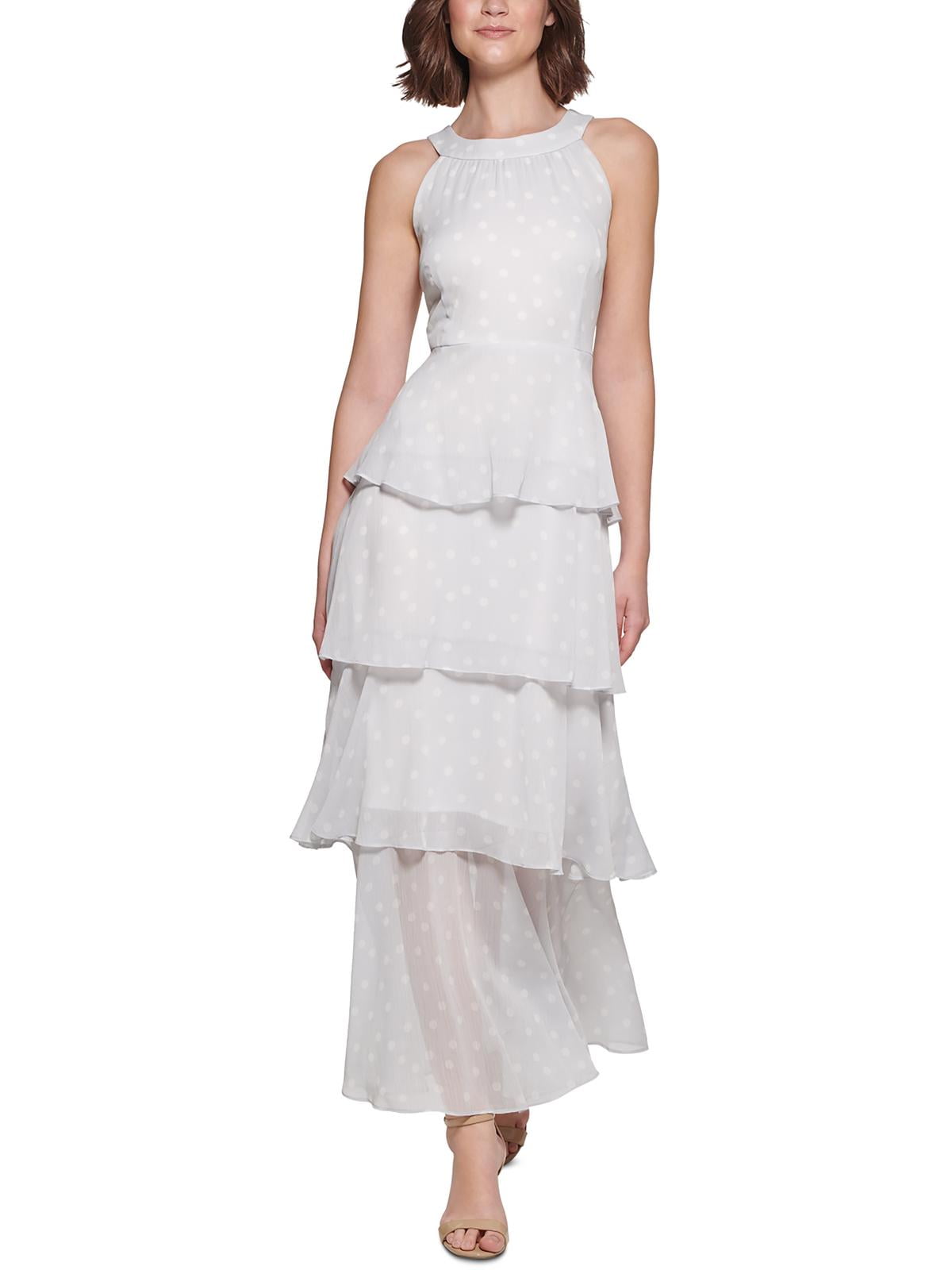 Tommy Hilfiger Womens Tiered Maxi Halter Dress - Walmart.com
